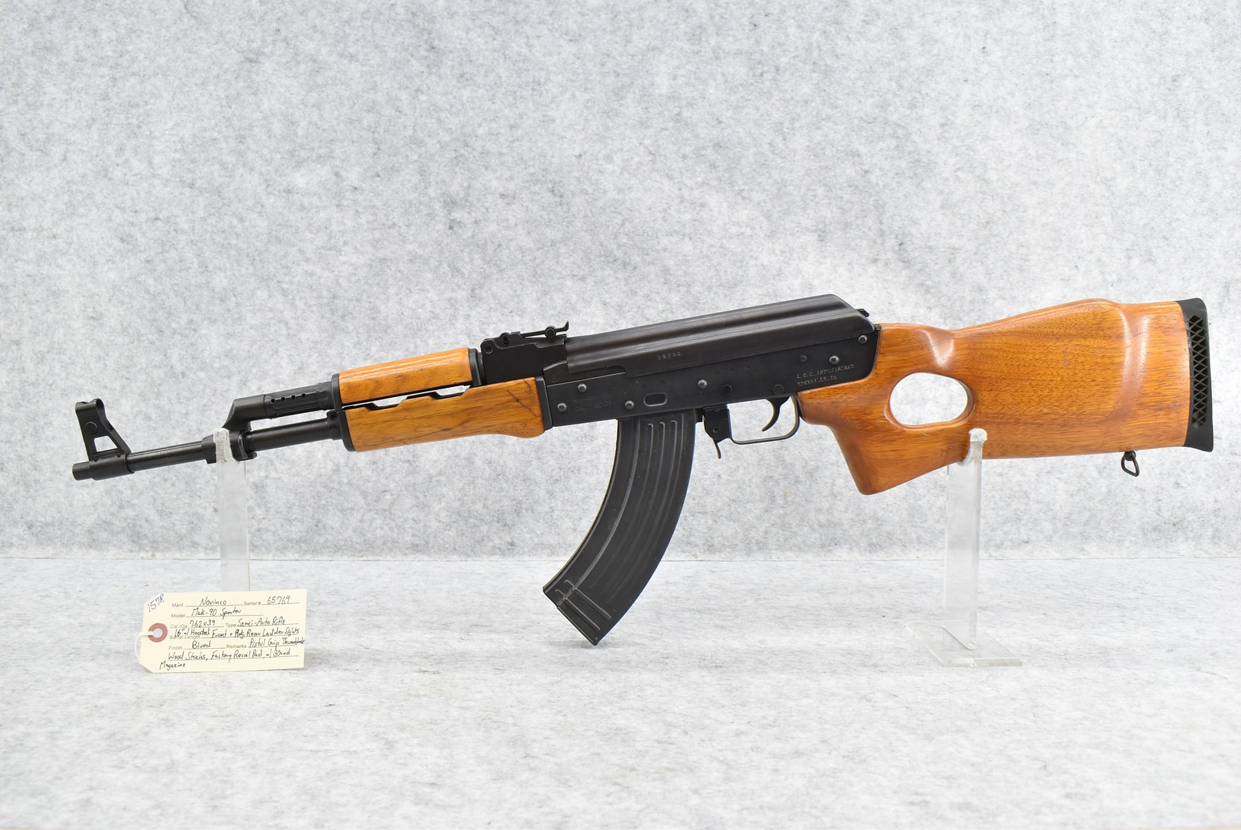 157R. Norinco – Mod. Mak-90 Sporter – 7.62x39 Cal. Semi-Auto Rifle ...