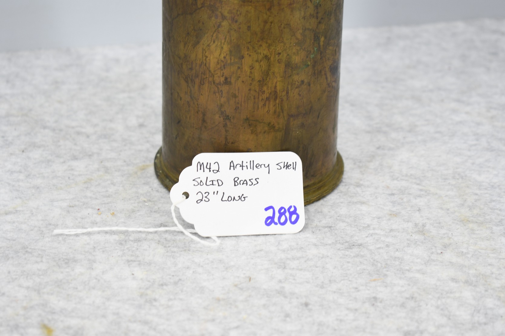 288. M42 Brass Artillery Shell - Redding Auction Services