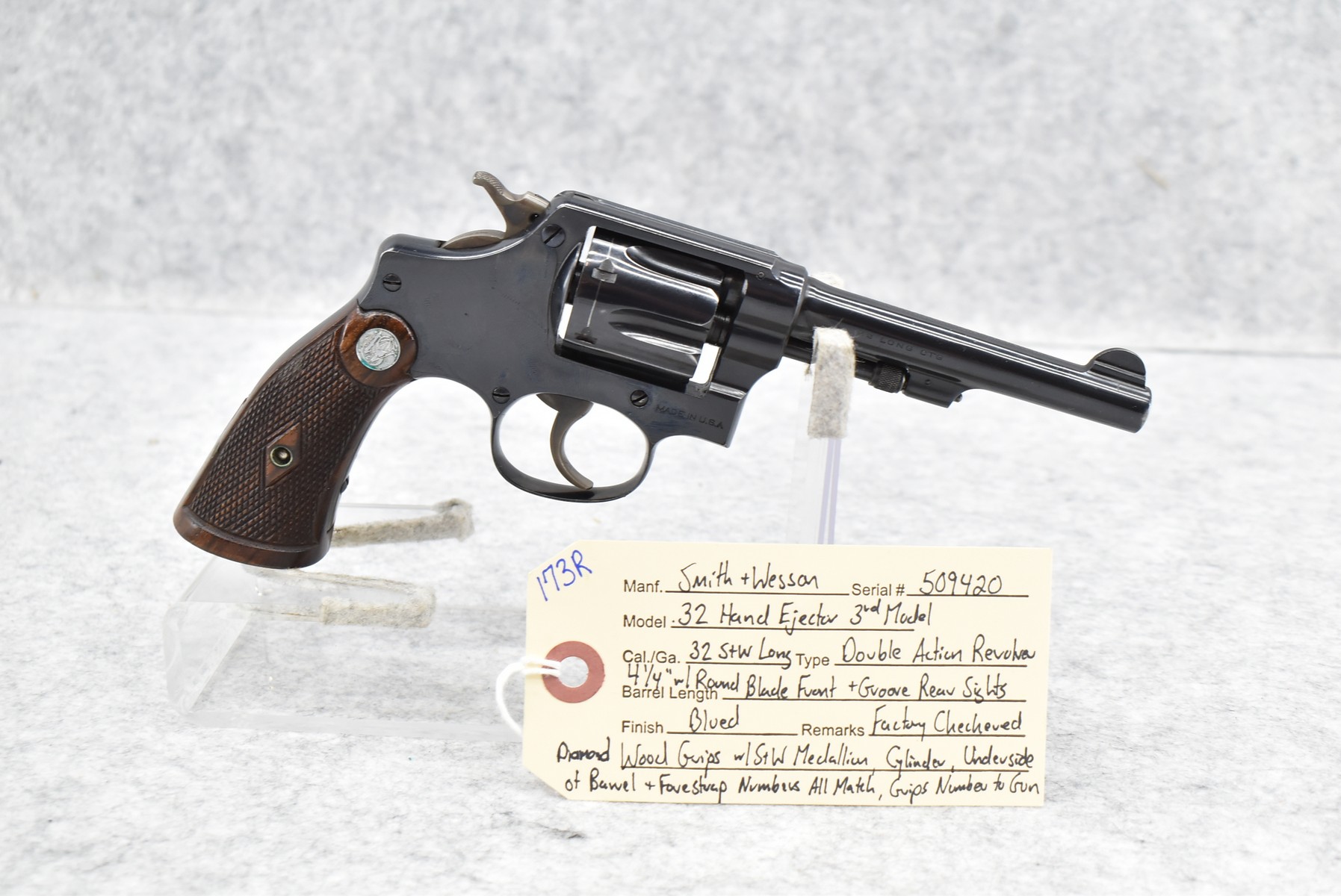 173R. Smith & Wesson – Mod. .32 Hand Ejector 3rd Model – 32 S&W Long ...